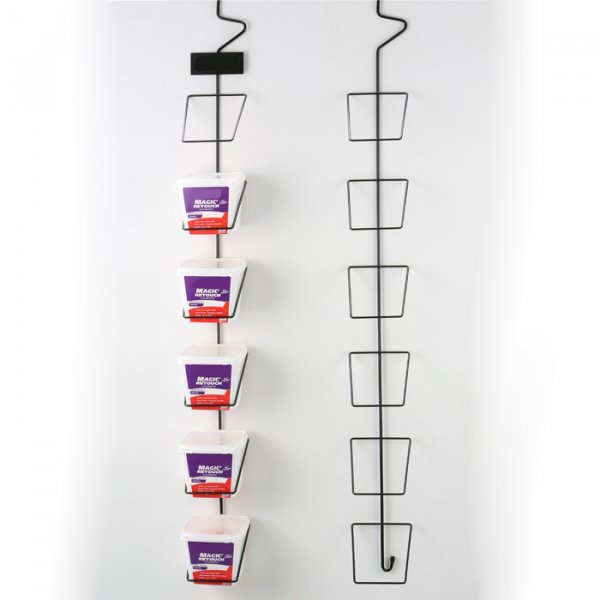 Tige cravate Cross Merchandising avec cases en métal pour outillage